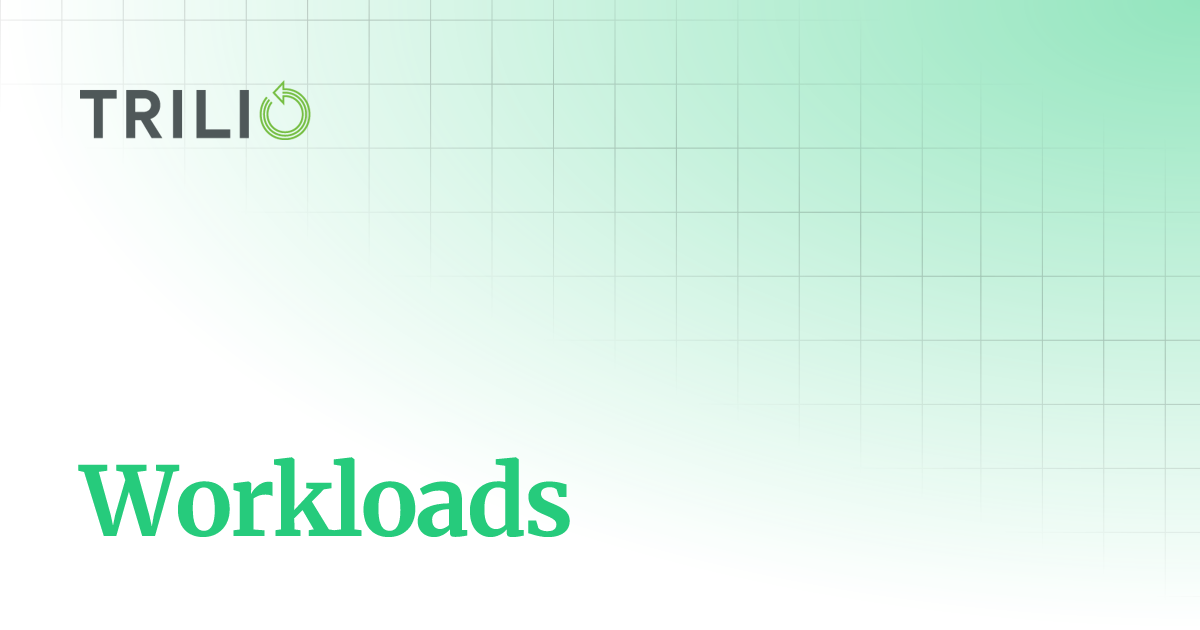 Workloads | Trilio for OpenStack